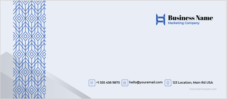 20 Free Printable Envelope Templates for Word | Download