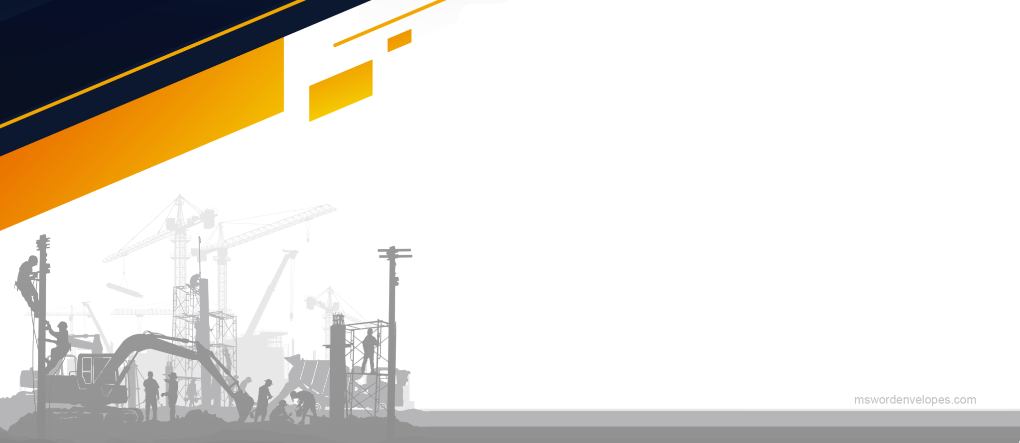 Construction Company Design Envelopes | Download for MS Word