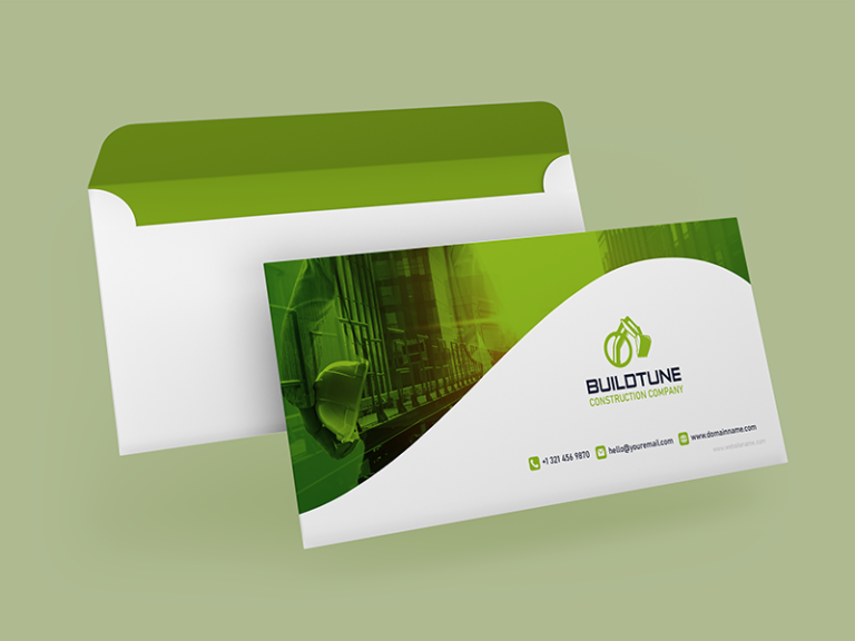 Construction Company Design Envelopes | Download for MS Word