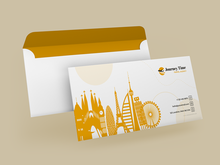 Travel Agency Company Envelope Designs | Download for Word
