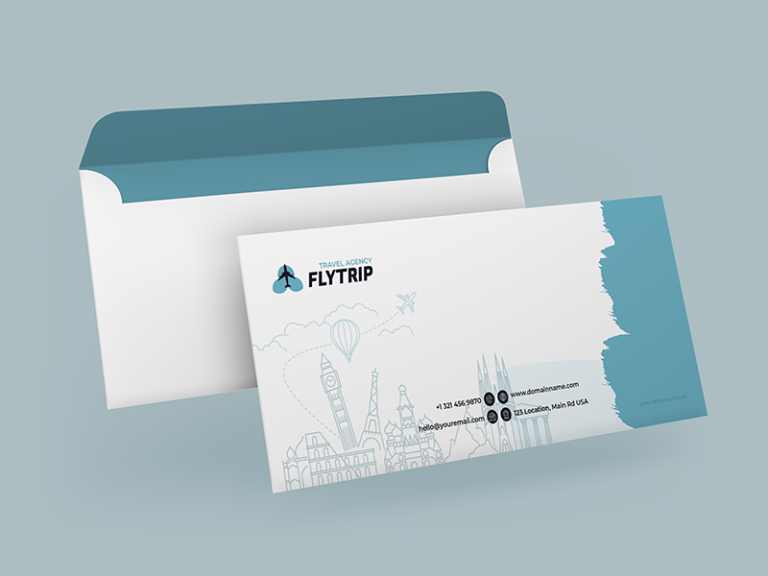 Travel Agency Company Envelope Designs | Download for Word