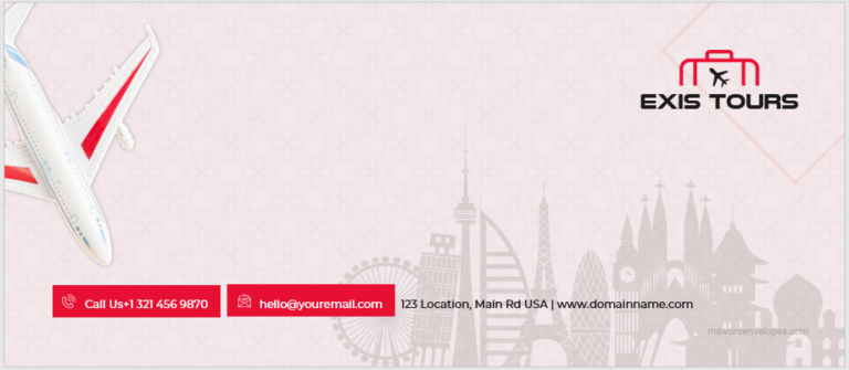 Travel Agency Company Envelope Designs | Download for Word